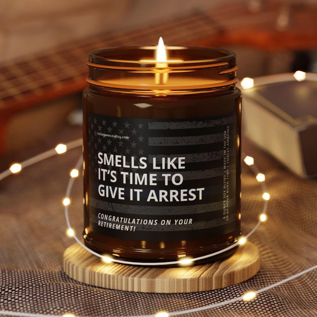 Police Officer Retirement Gift, Police Officer Retirement Candle ...