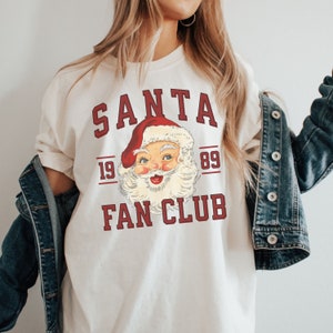 Santa Fan Club 1989, Retro Santa Shirt, Vintage Style Santa Tee, Custom ...