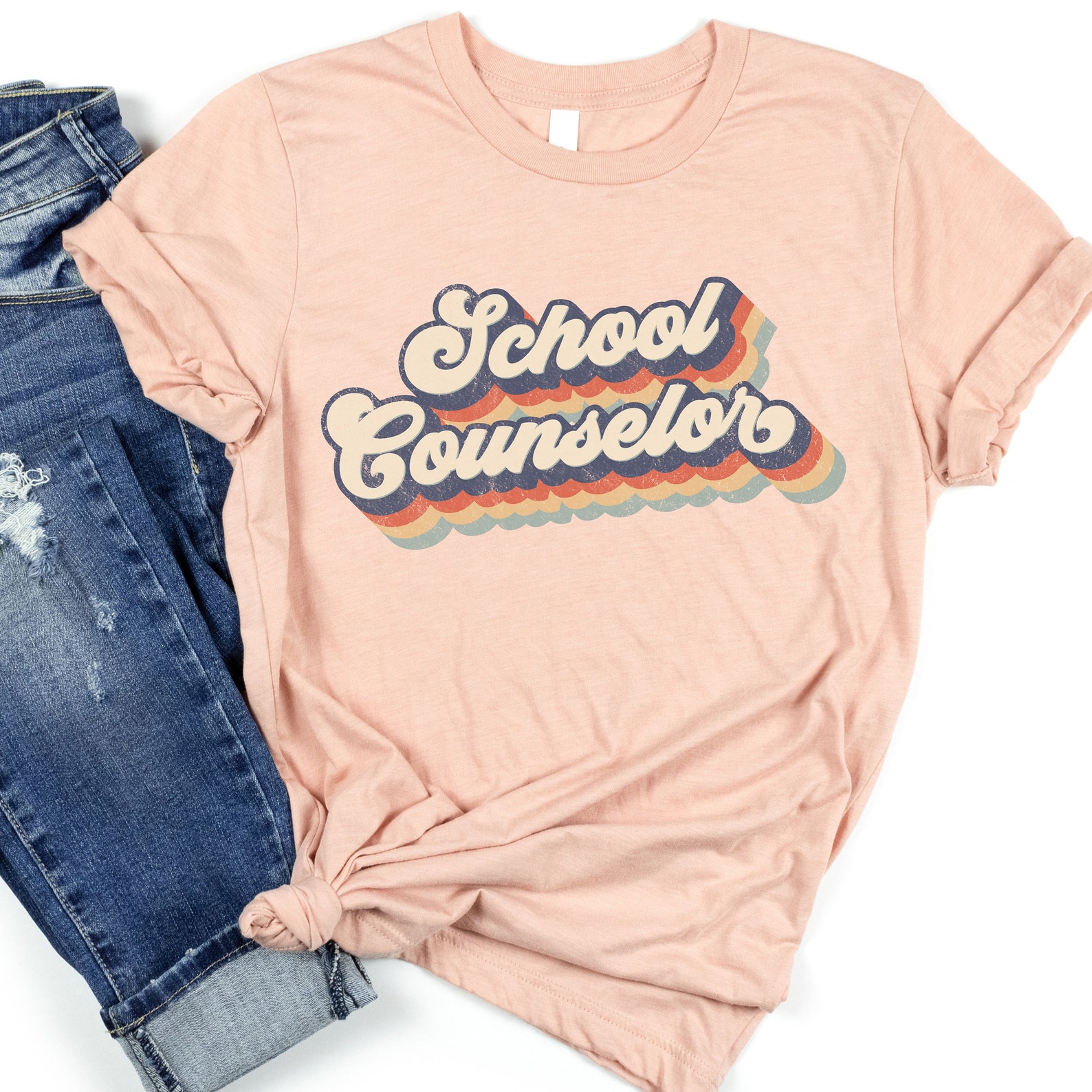 Retro School Counselor Shirt, School Counselor T Shirts, School ...