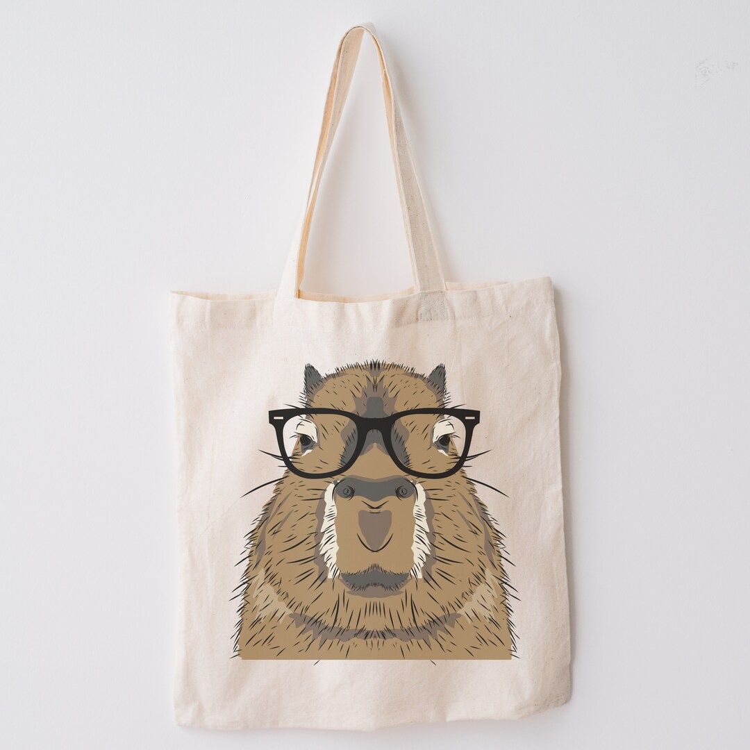 Capybara Tote Bag, Capybara Gifts, Funny Capybara, Capybara With ...