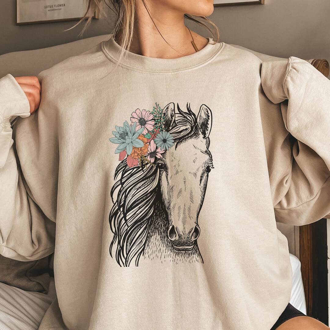 Horse Sweatshirt, Horse Gift for Horse Lover, Horse Lover Gift, Horse ...
