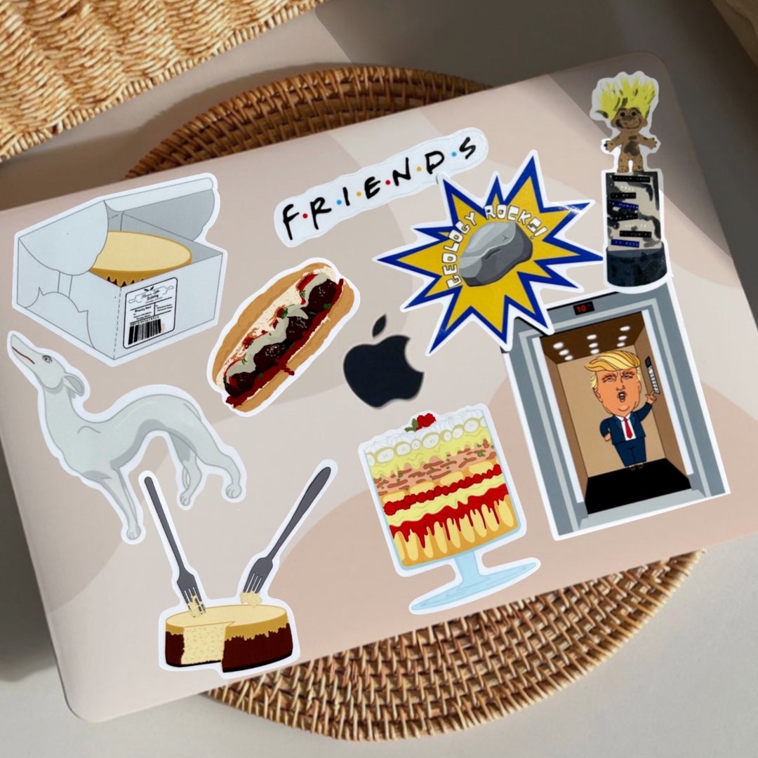 FRIENDS 9-pack Tv Show Stickers, Waterproof, Vinyl, Laptop, Water ...