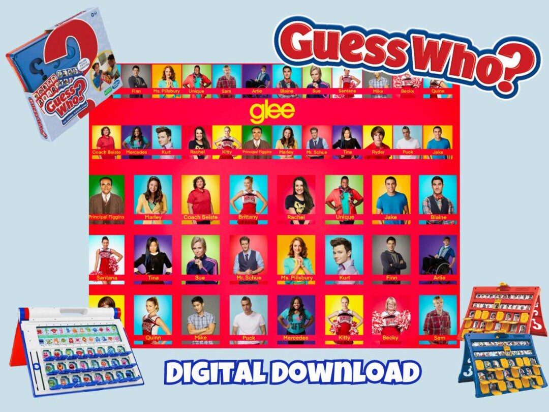 GLEE Guess Who? 2.0 | Digital Download | Printable Insert Cards | Party ...