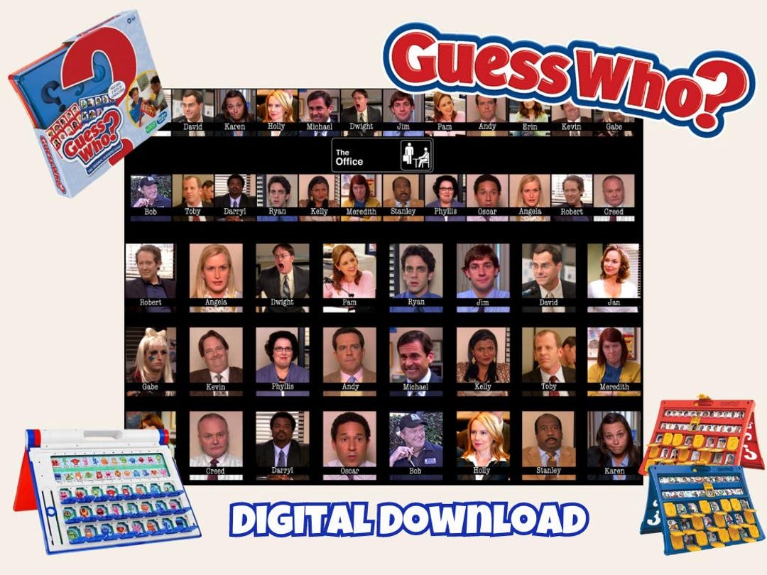 THE OFFICE Tv Show Guess Who 2.0 Digital Download Printable Insert ...