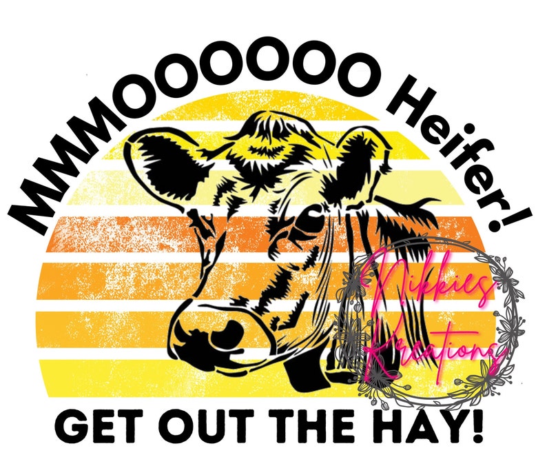MOOOOOO Heifer PNG - Etsy