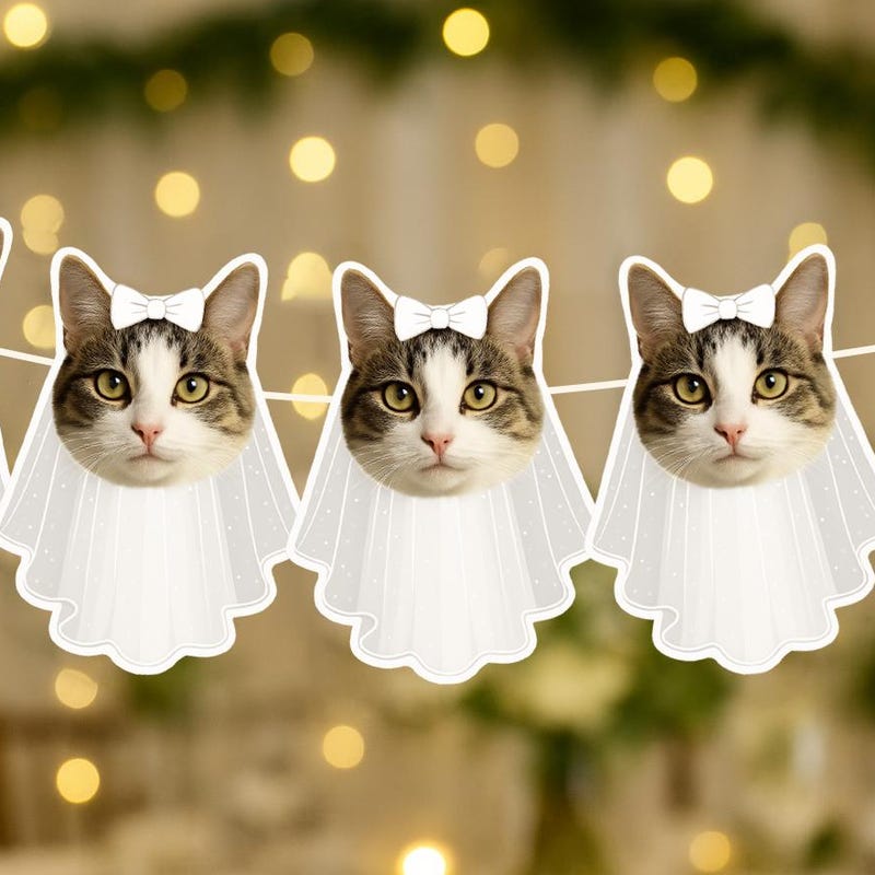 Cat Banner Wedding - Etsy UK