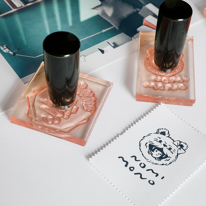 Custom Business Acrylic Stamp/ Logo Rubber Stamp/custom Your - Etsy