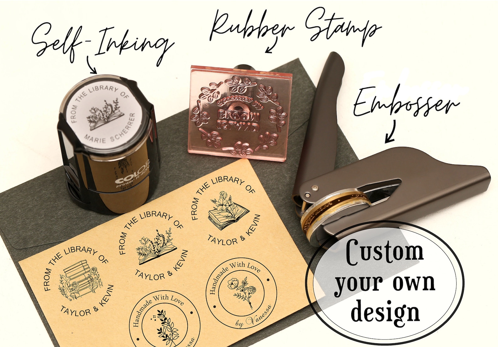 Personalized From the Library of Book Stamp/self Inking - Etsy