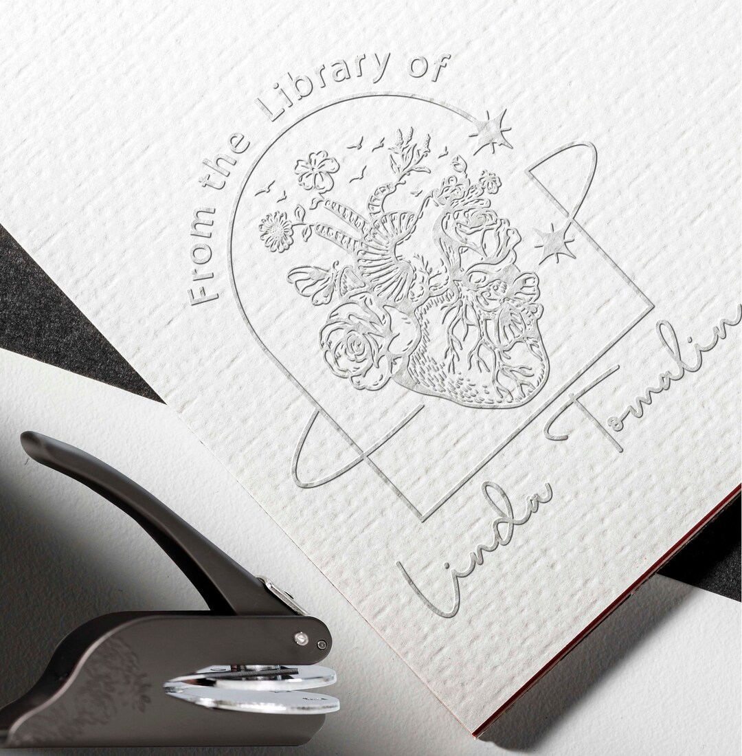 Unique Library Stamps/from the Library Embosser/hand Embosser ...