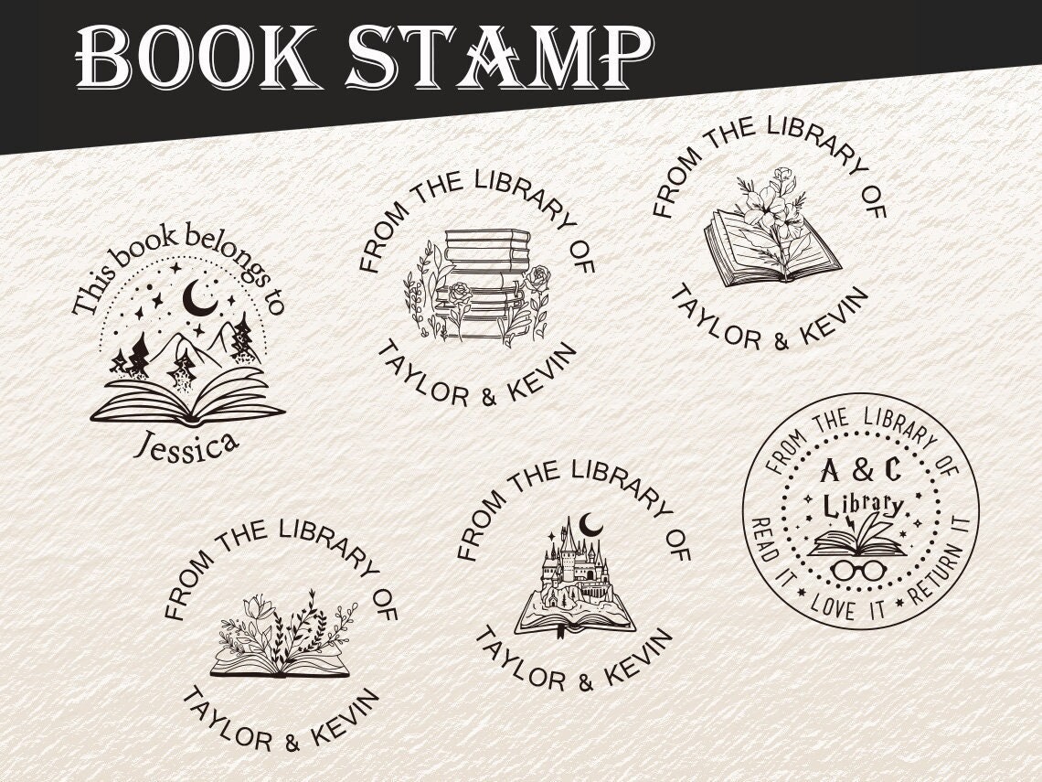 Personalized From the Library of Book Stamp/self Inking Stamp/custom ...