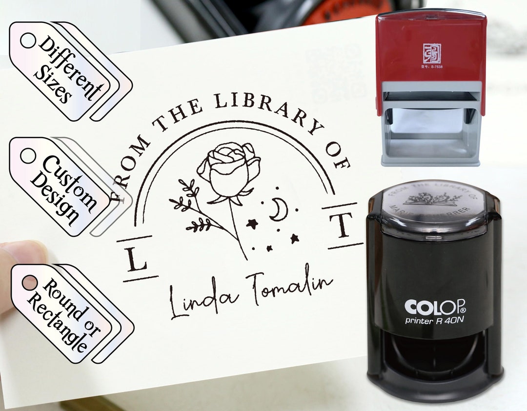 Flora Self Inking/library Self Inking/from the Library of Book Stamp ...