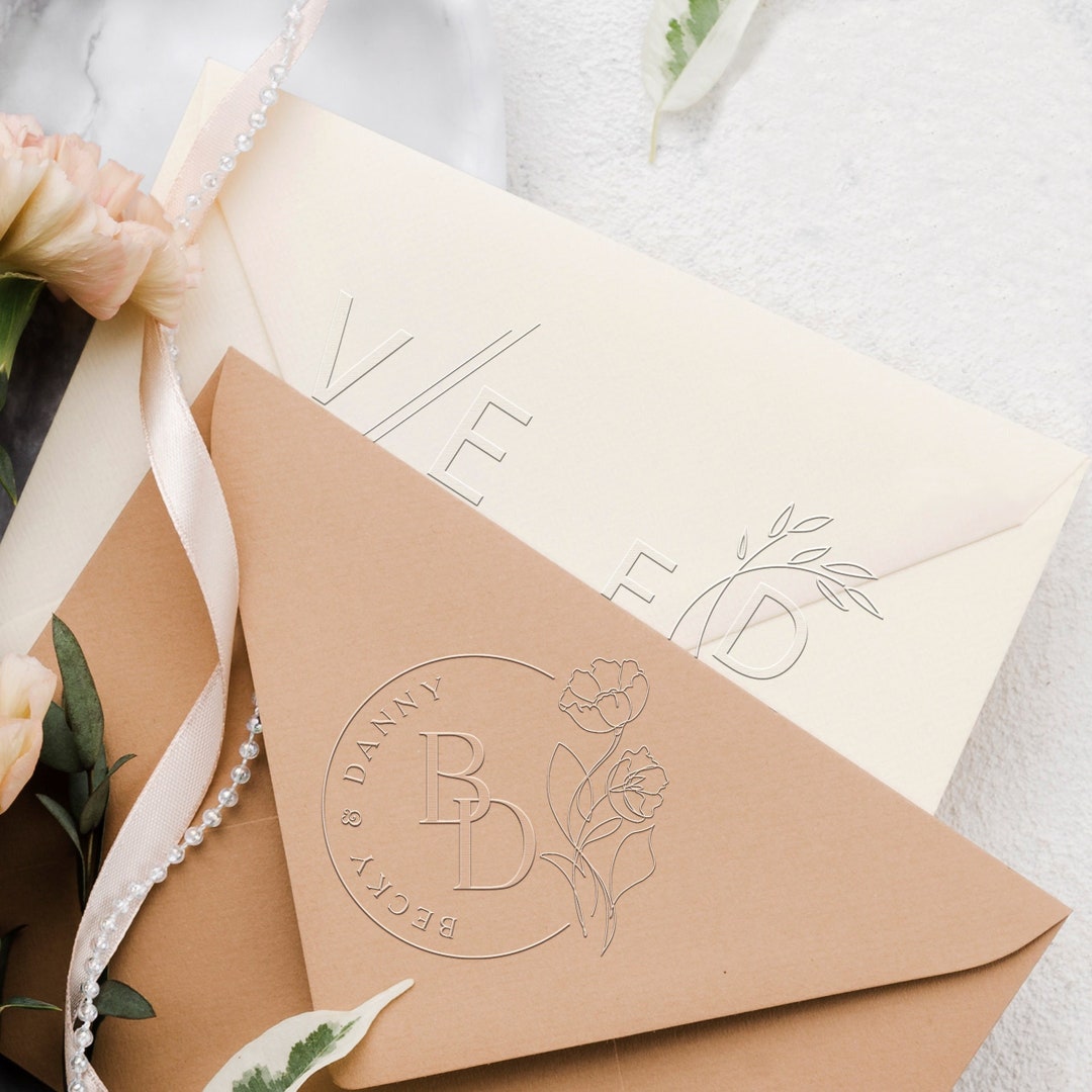 Wedding Embosser/personalized Stamp/envelope Embossing/wedding Stamp ...