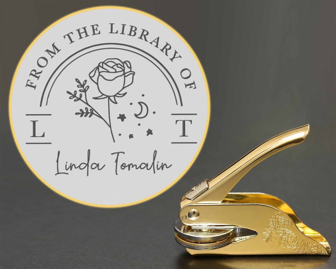 Custom Book Collection Embosser/from the Library Embosser/library Stamp ...