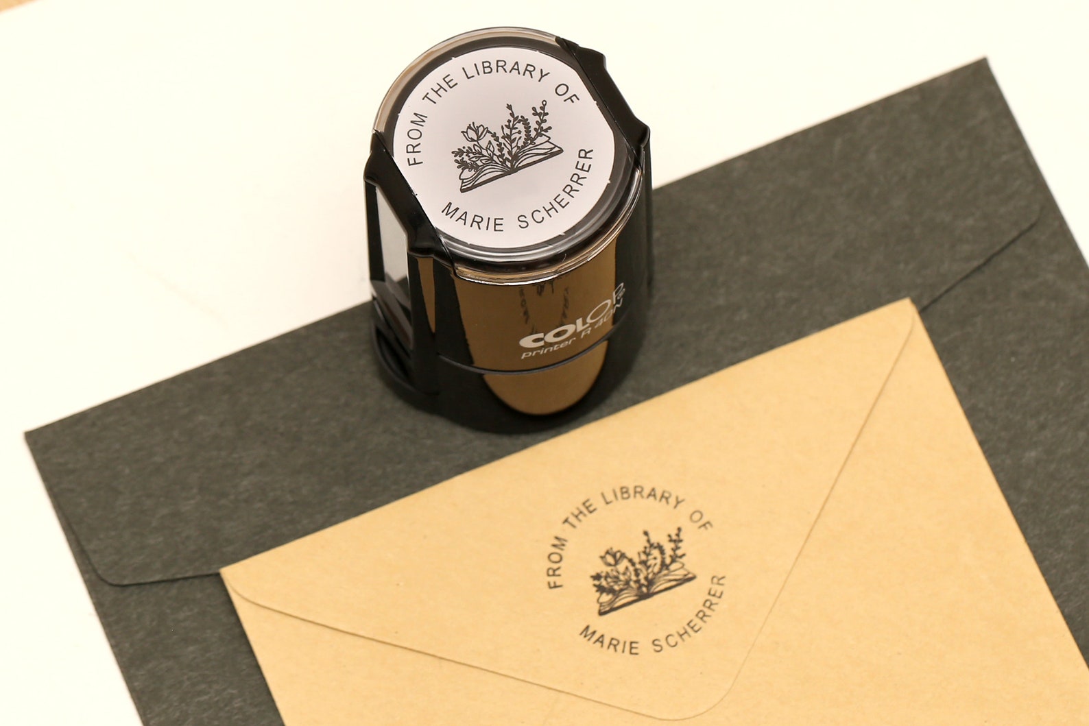 Custom Book Stamp/personalized Book Belongs to Stamp/self Inking ...