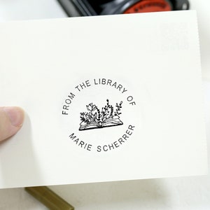 Self Inking Stamp /library Self Inking/from the Library of Book Stamp ...