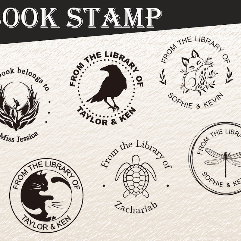 Personalized Book Stamps - Etsy