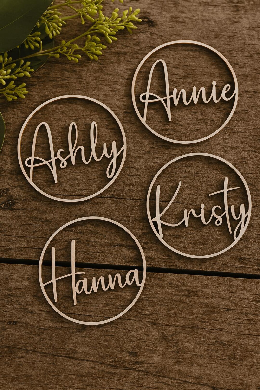 Personalized Engraved Wooden Place Card, Thanksgiving Decor,name Tags ...