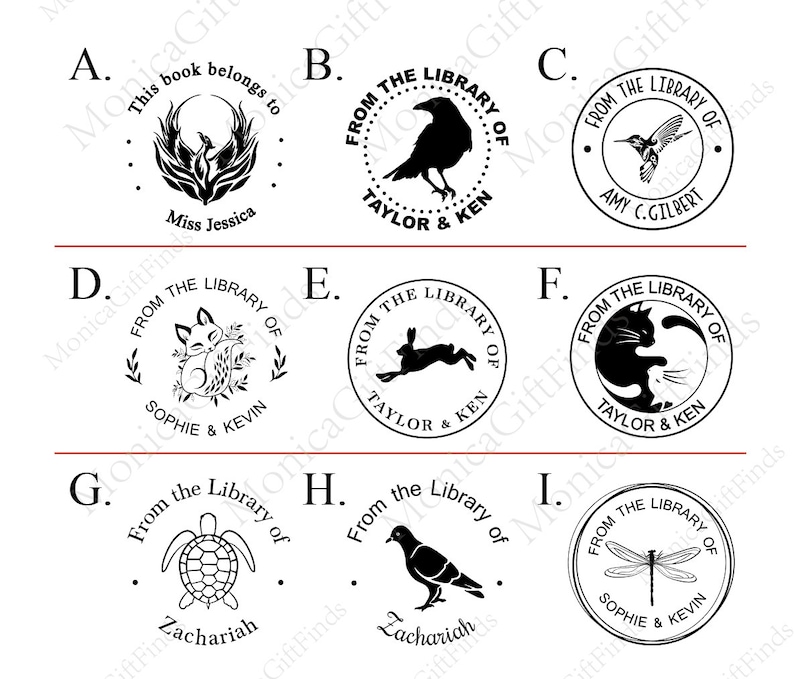 Koi Fish Book Embosser Custom With Your Name/yin Yang Fish From the ...