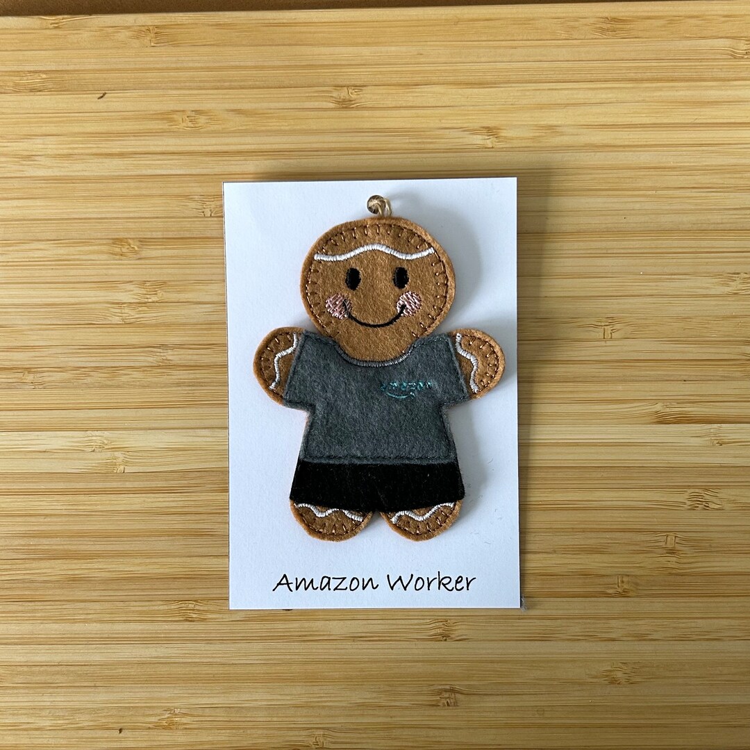 Amazon Driver Worker Gift Felt Gingerbread Hanging Decoration - Etsy