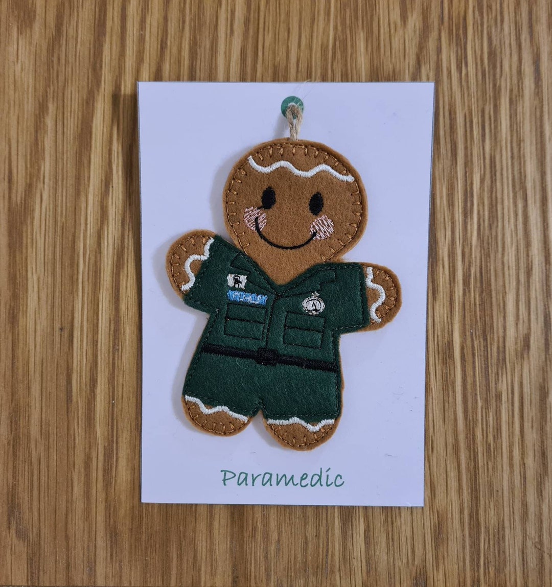 NHS Paramedic Gift Ambulance Felt Gingerbread Hanging Decoration - Etsy UK