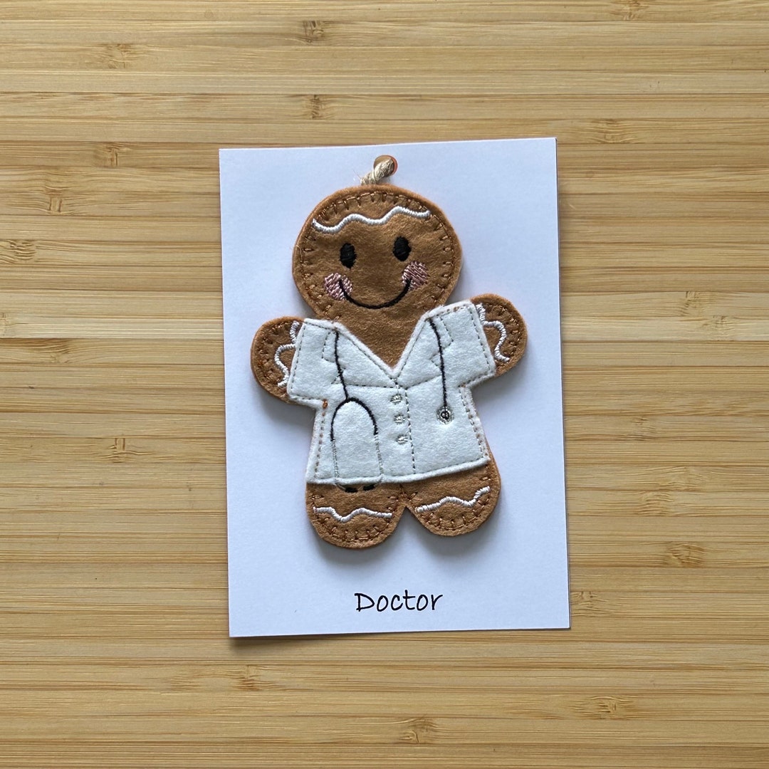 NHS Doctor Gift Felt Gingerbread Hanging Decoration - Etsy