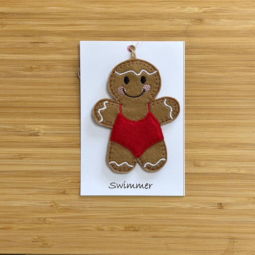 Swimmer Gift Female Sport Felt Gingerbread Hanging Decoration - Etsy UK