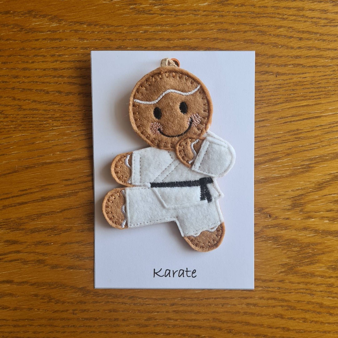 Karate Gift Felt Gingerbread Hanging Decoration - Etsy UK