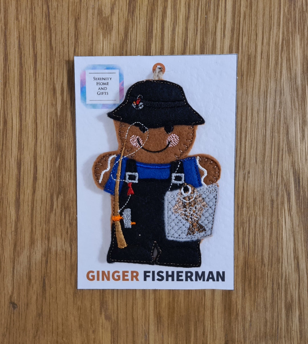 Gingerbread Fishing Fisherman Gift Hanging Christmas Tree - Etsy UK