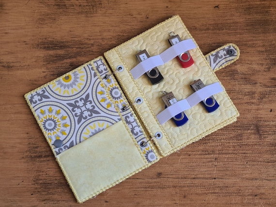 In the Hoop Machine Embroidery USB Book Organizer Pattern - Etsy