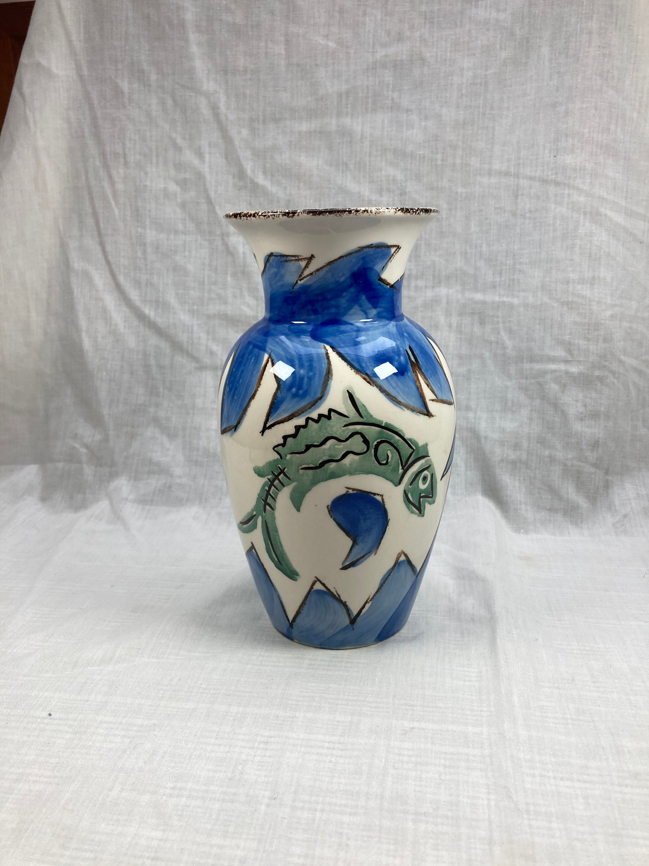 Royal Winton Tradition Vase Hand Decorated Fish Pisces - Etsy UK