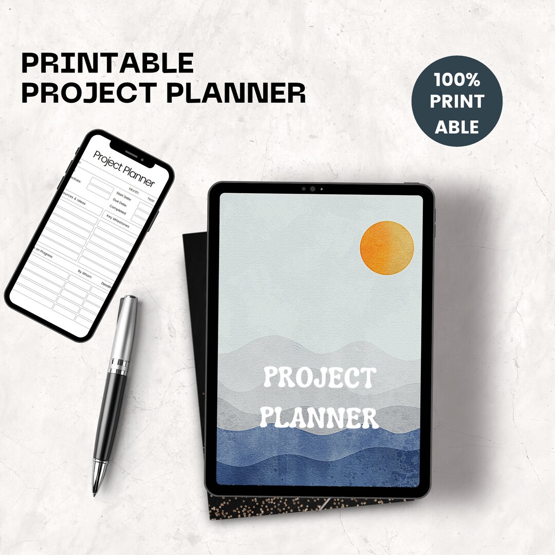 Printable Digital Project Planner for Goodnotes, Work Planner, Project ...