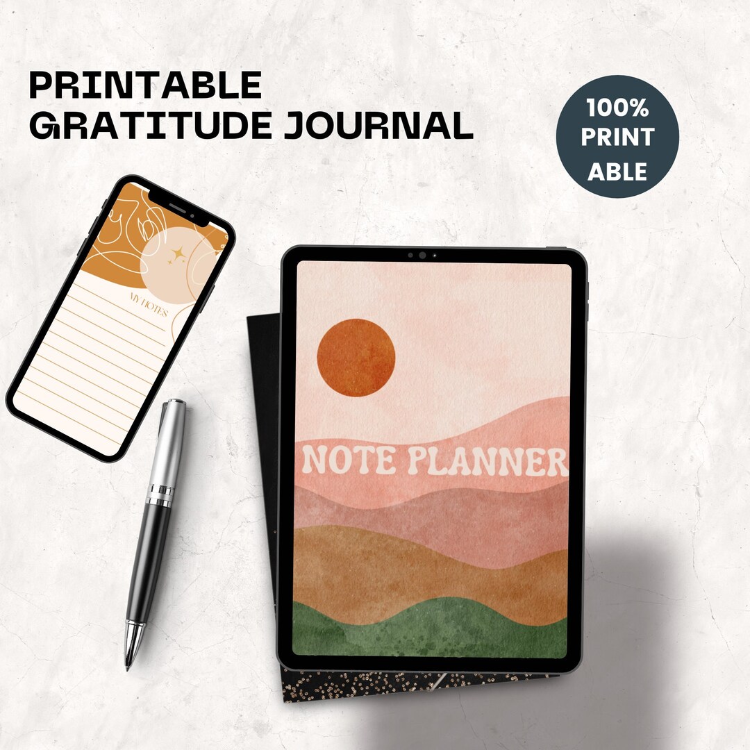 Printable Note Paper Planner, Digital Notes, Note Paper, Lined, Grid ...