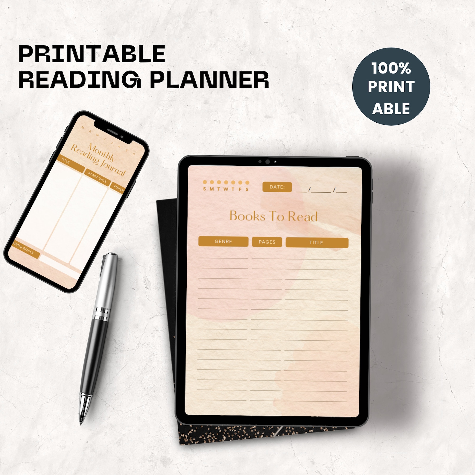 Reading Planner Printable Reading Journal Book Planner Reading Log Book ...