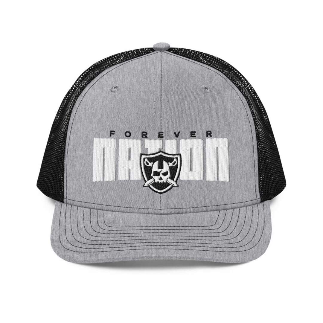 Forever Raider Nation Trucker Hat Gray/black - Etsy