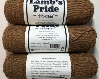 Wool Mohair Worsted Yarn, Worsted Wool Yarn, Wool Blend Yarn, Brown ...