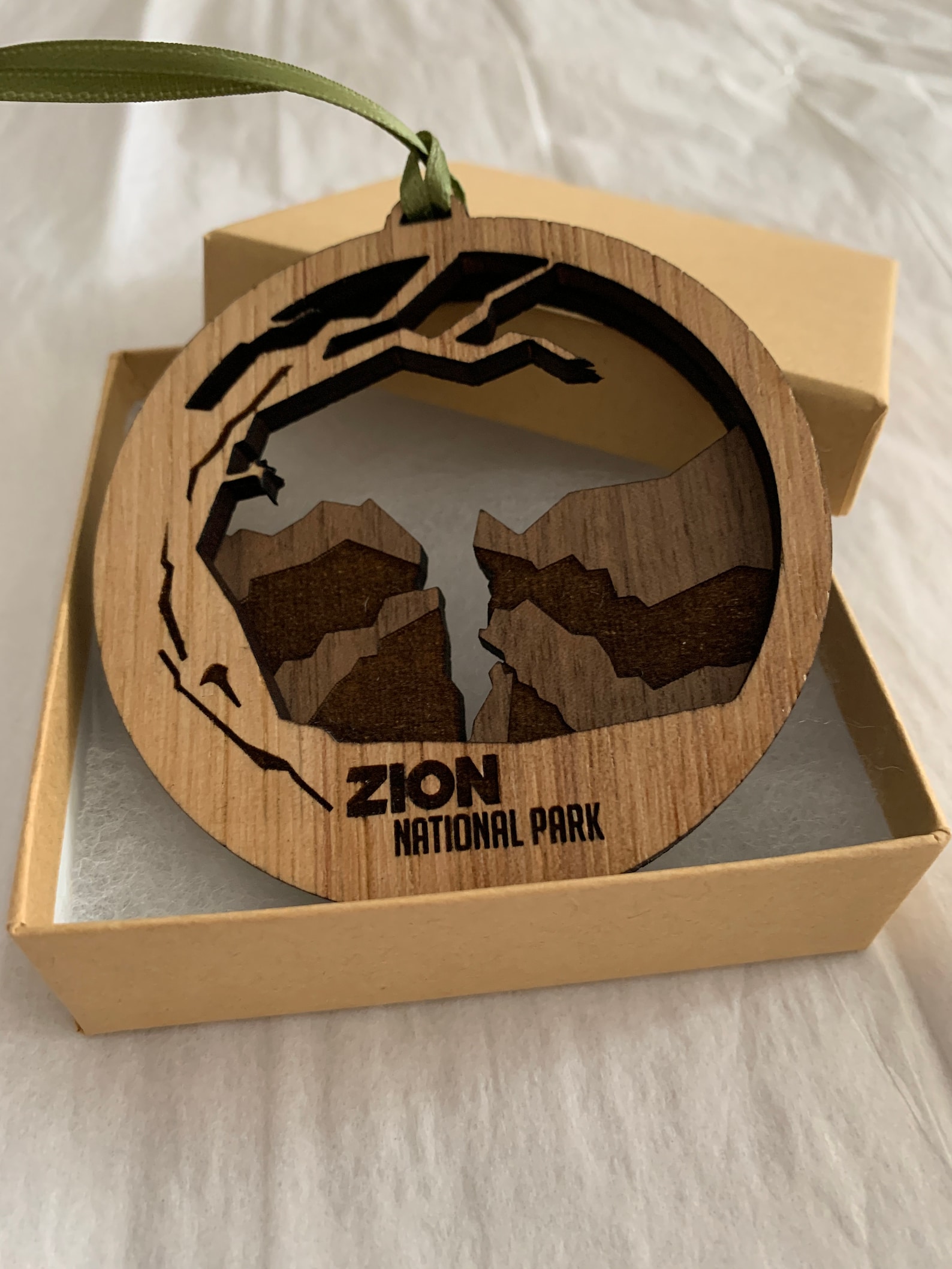Zion National Park Ornament | Layered Wood - Etsy