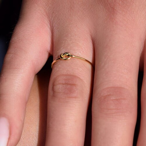 Tiny Gold Ring Thin Ring Minimalist Jewelry Stacking - Etsy