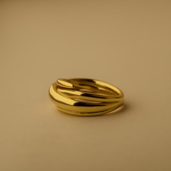 Chunky Gold Ring - Etsy