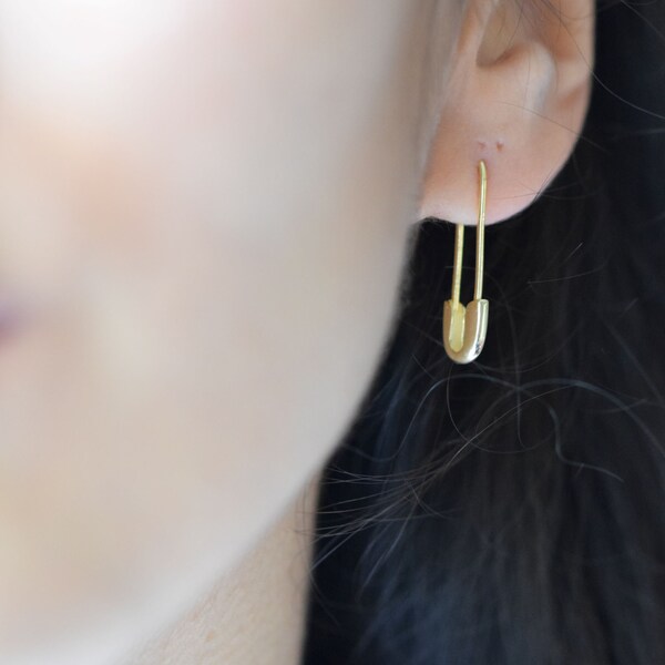 Safety Pin Earrings - Etsy