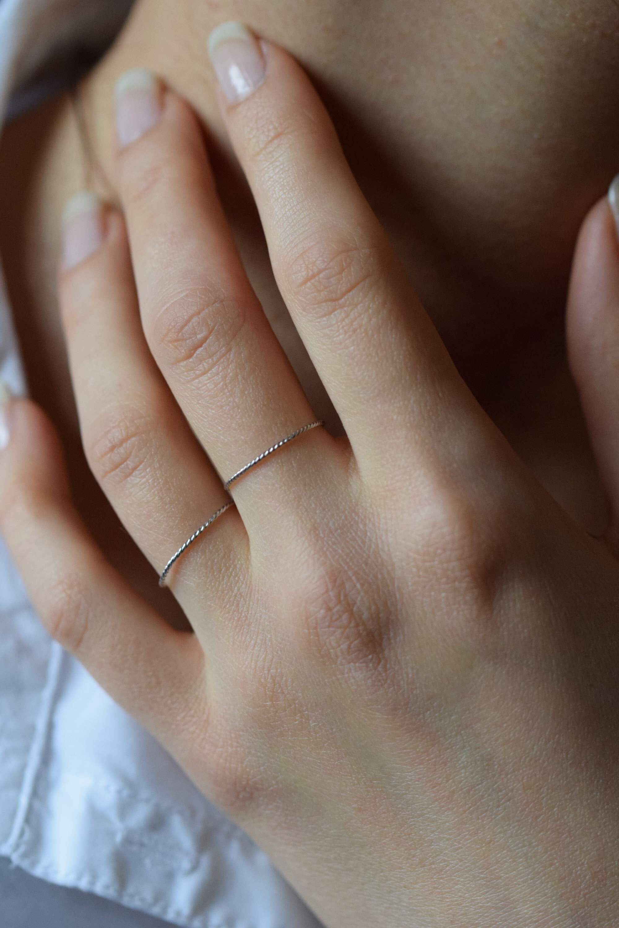 Tiny gold ring Thin ring Minimalist jewelry Stacking | Etsy