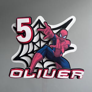 Spider-man 3D Inspired Custom Cake Topper - Etsy