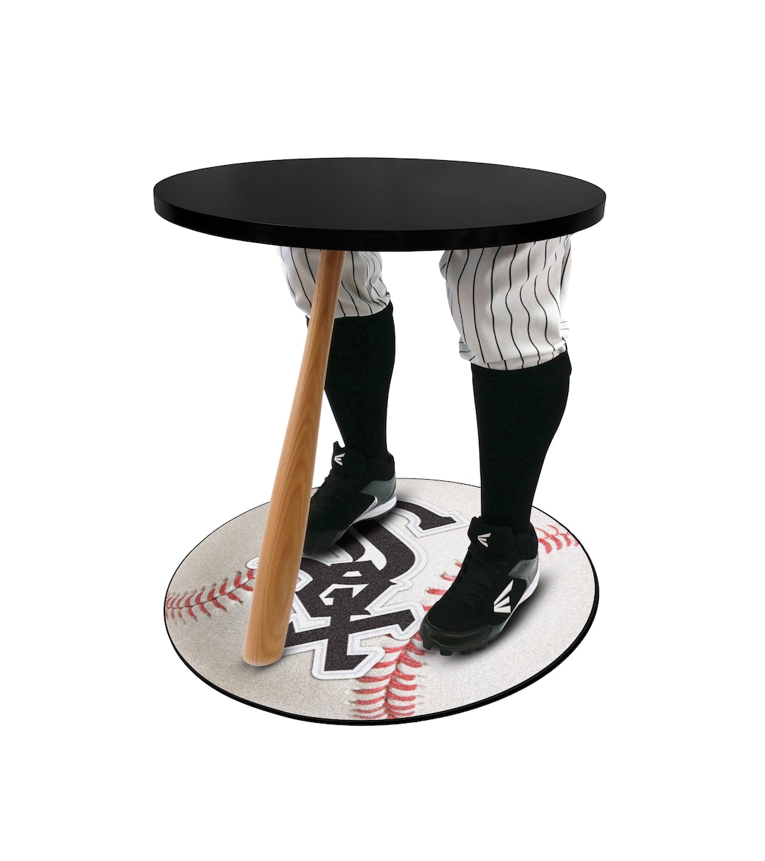 Chic White Sox Baseball Table - Etsy