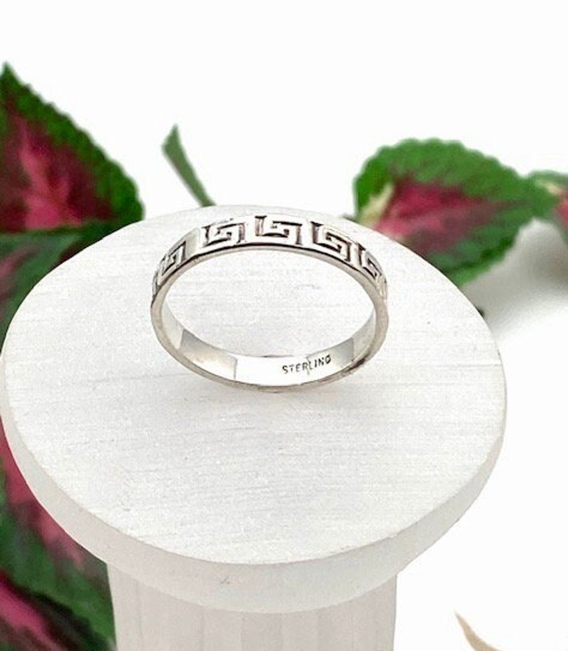 Greek Design Sterling Silver Band - Etsy