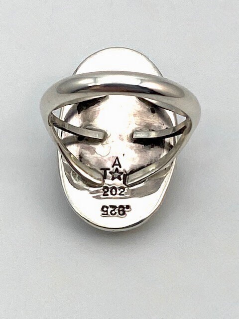 Oval Sonoran Turquoise Beaded Trim Ring Size 8 - Etsy