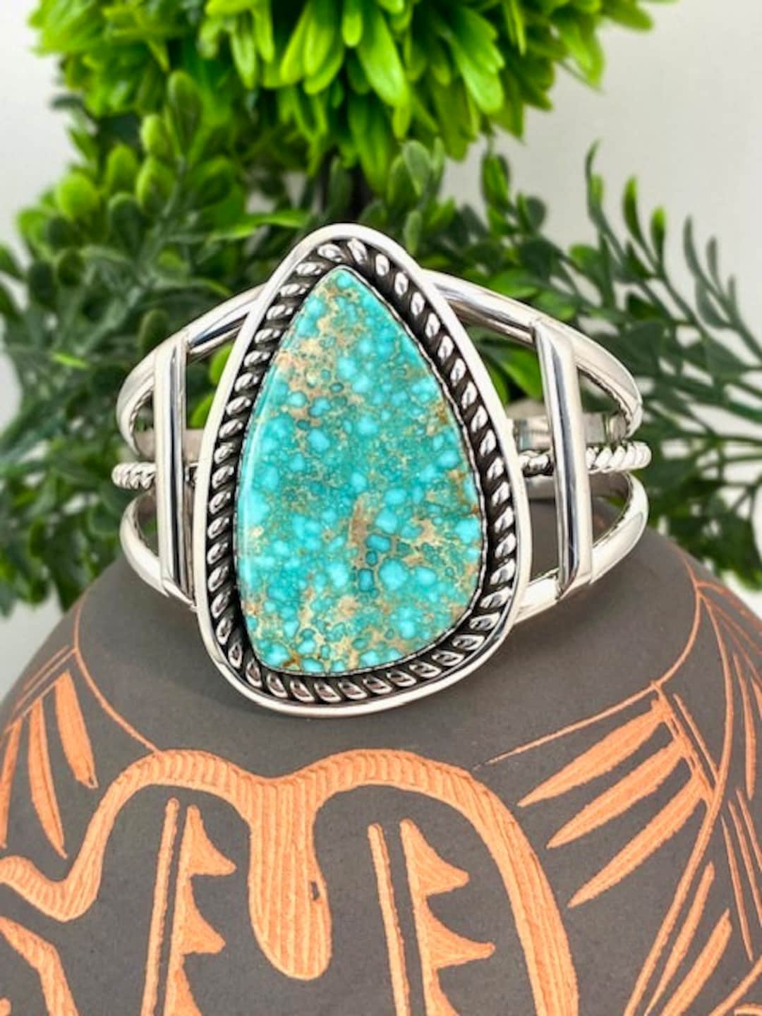 Copper Canyon Water Web Turquoise Double Trimmed Cuff Bracelet - Etsy