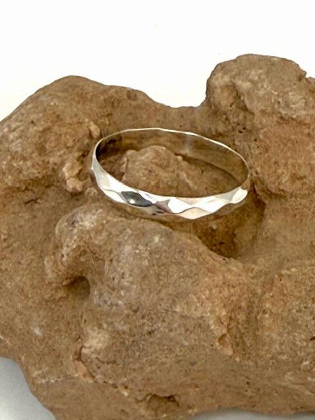 Sterling Silver Diamond Pattern Lightweight Band Rings - Etsy