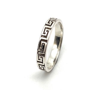 Greek Design Sterling Silver Band - Etsy
