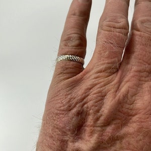 Ribbed Sterling Silver Band Ring - Etsy