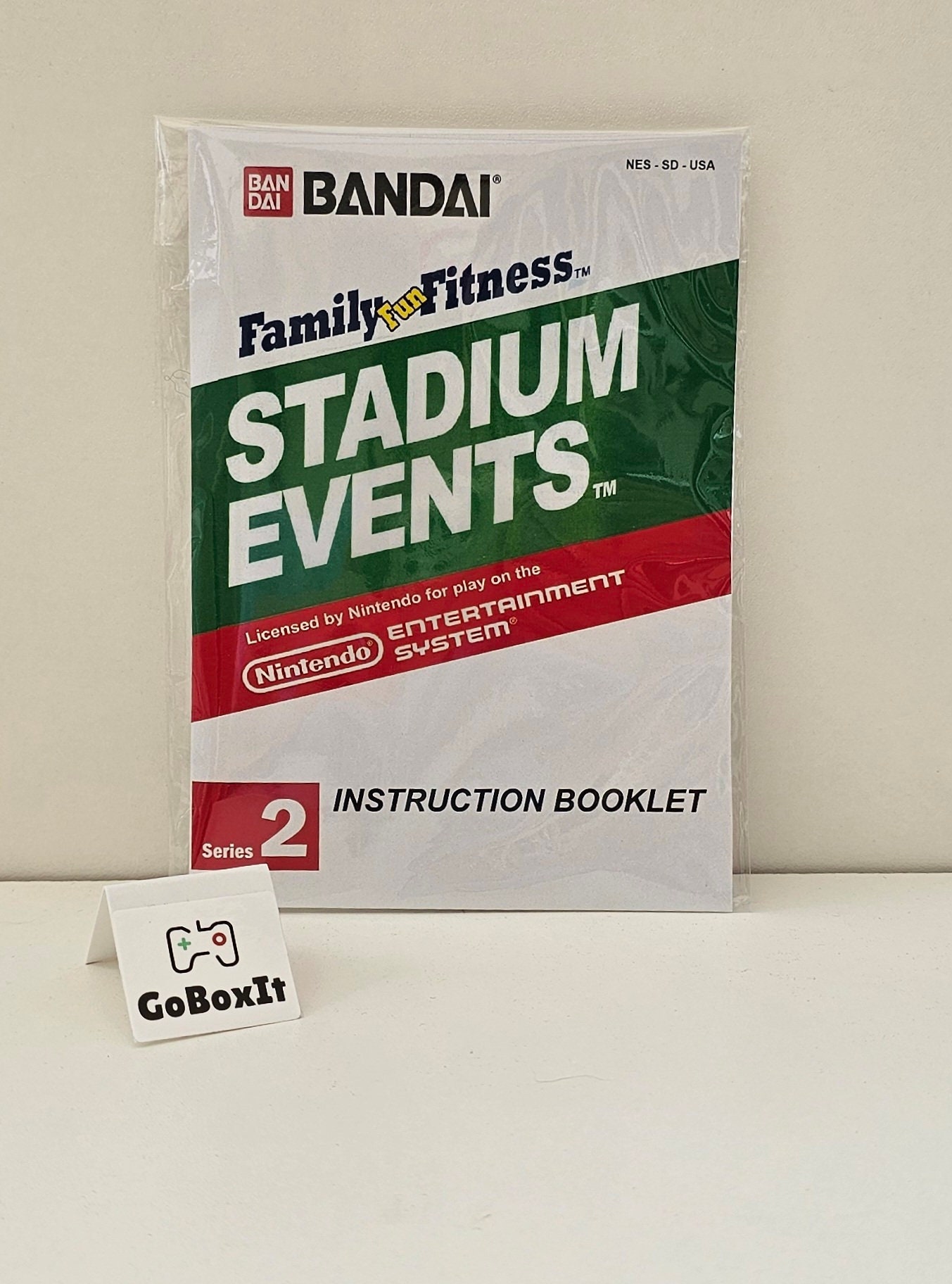 Stadium Events NES Box Manual Poly Block Dust Cover - NO GAME Included ...