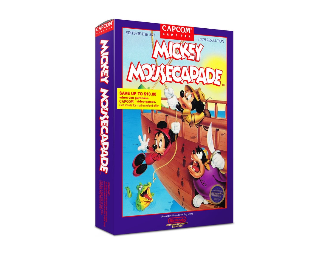 Mickey Mousecapade NES Box Manual Poly Block Dust Cover NO GAME ...